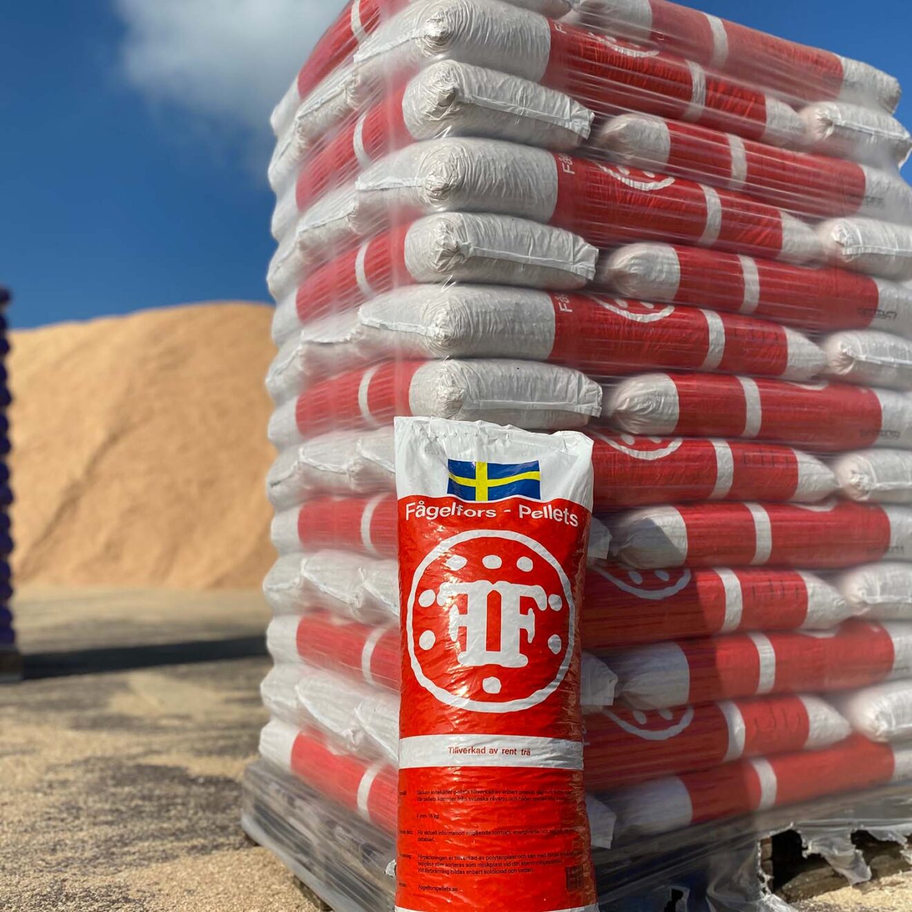 Värmepellets 8 mm - Helpall säck 16kg - Fågelfors Pellets